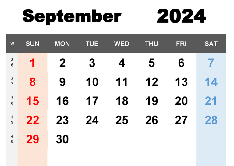 Kalender September 2024 Lengkap dengan Tanggal Merah - INFO TANGERANG