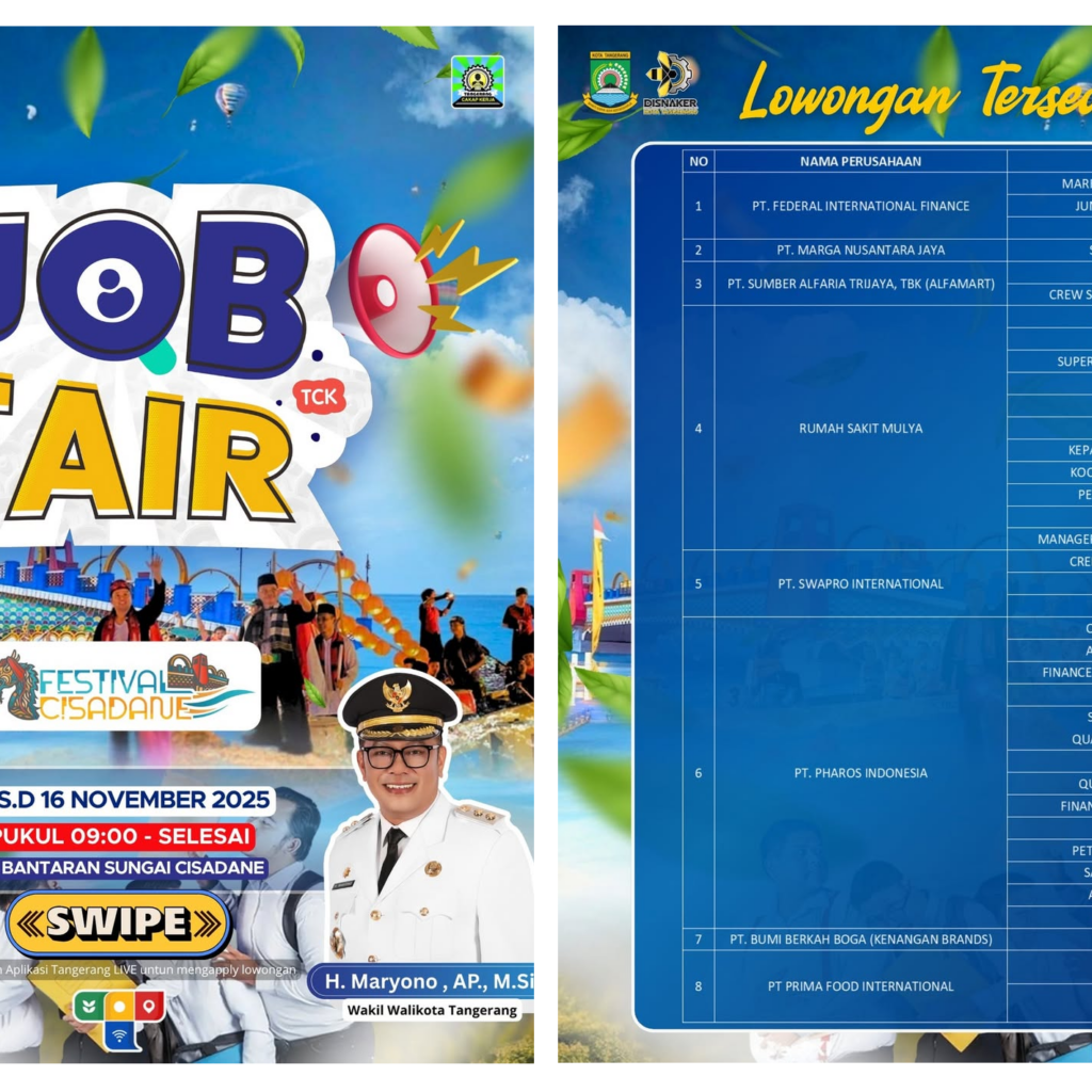 Job Fair Tangerang 2025 Resmi Dibuka di Festival Cisadane, Banyak ...